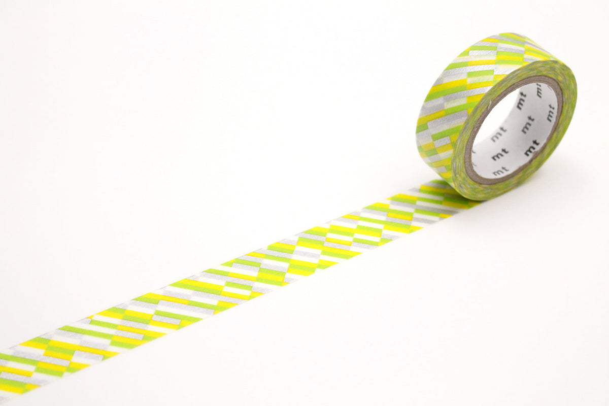 Block Stripe Green - 15mm Washi Tape - mt Masking Tape