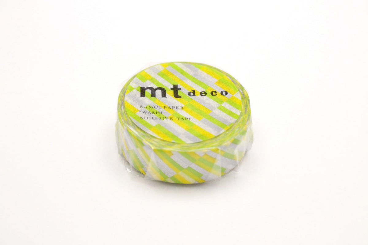 Block Stripe Green - 15mm Washi Tape - mt Masking Tape