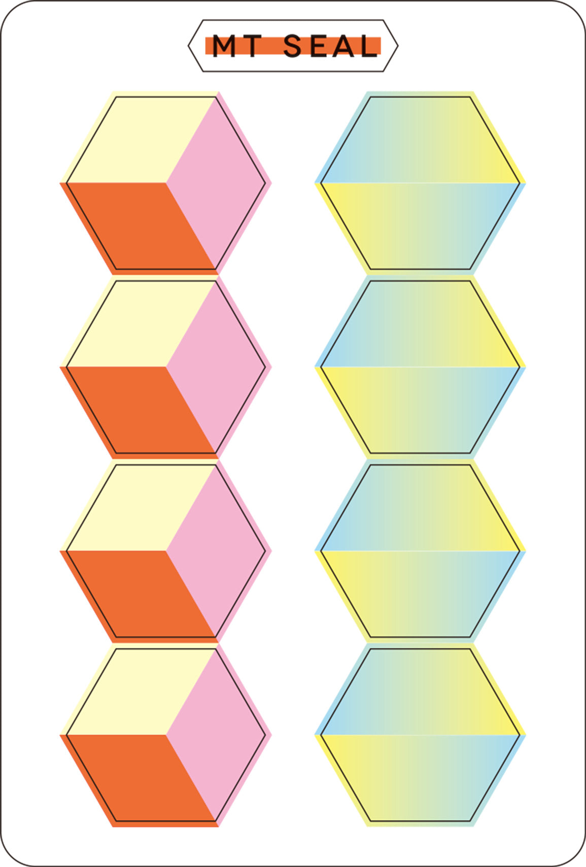 Geometry Trapezoid - Washi Tape Stickers - mt Seal